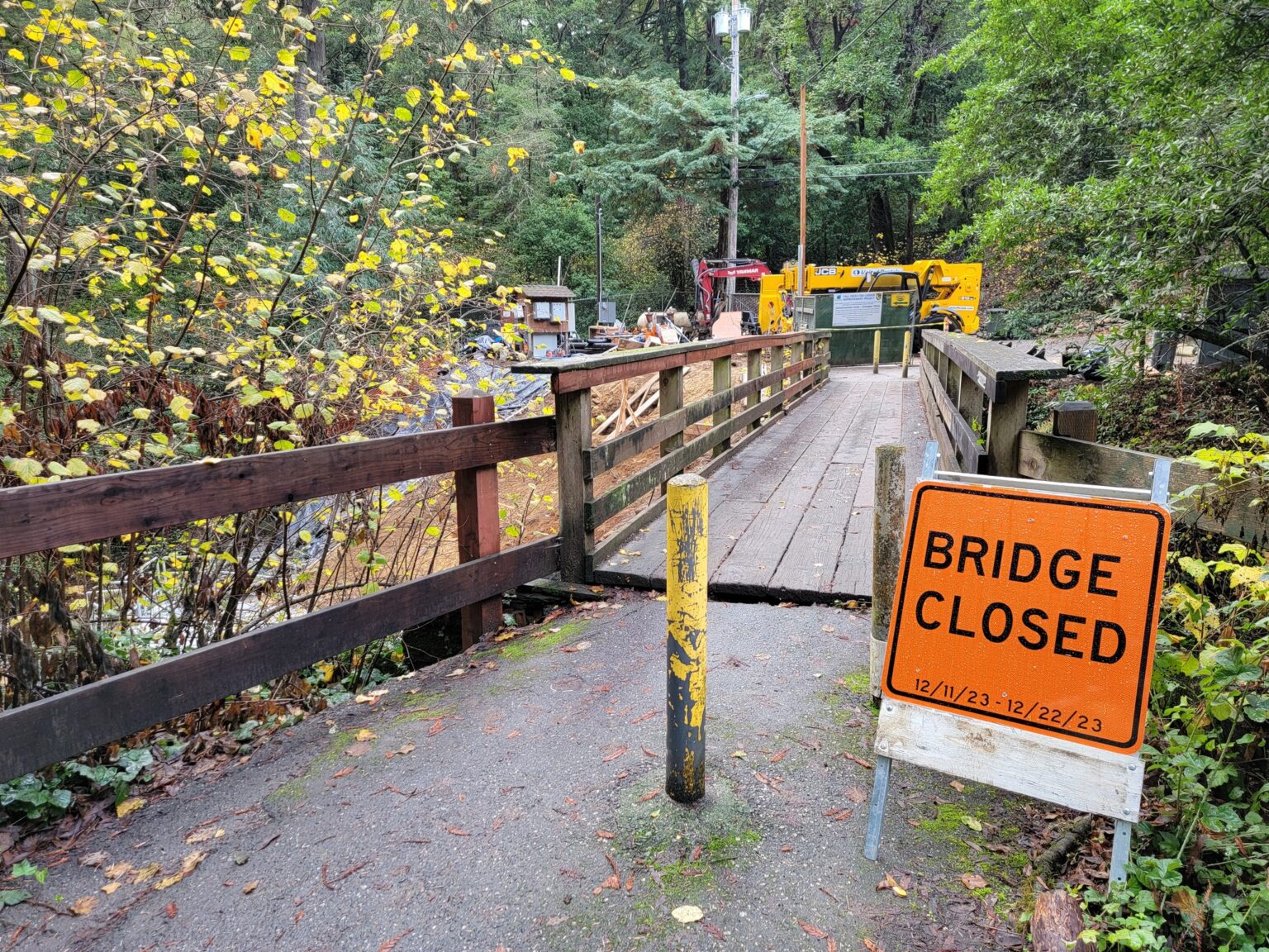 Fall Creek Pedestrian Bridge Temporary Closure - San Lorenzo Valley Post